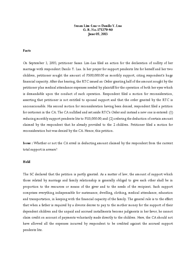 06 05 2013 G. R. No. 175279-80 LIM-LUA Vs LUA | PDF