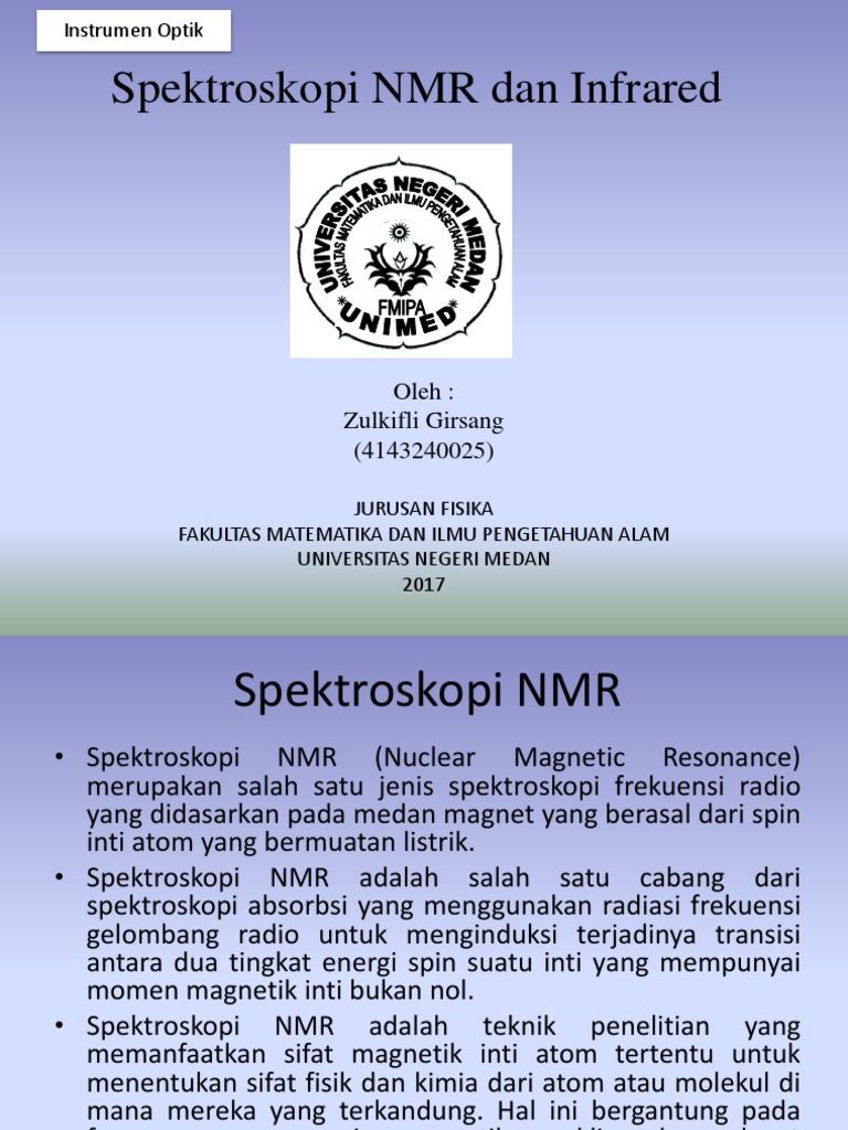 Spektroskopi NMR Dan Infrared | PDF