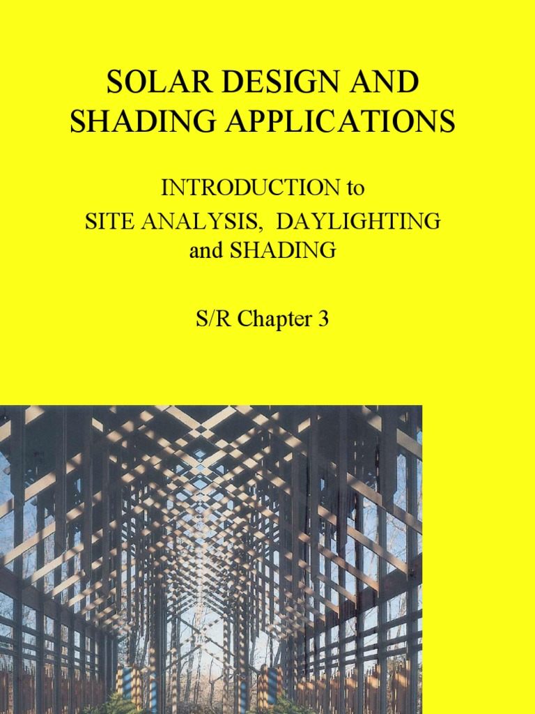 Solar Shading Analysis Techniques | PDF | Lighting | Architectural Elements