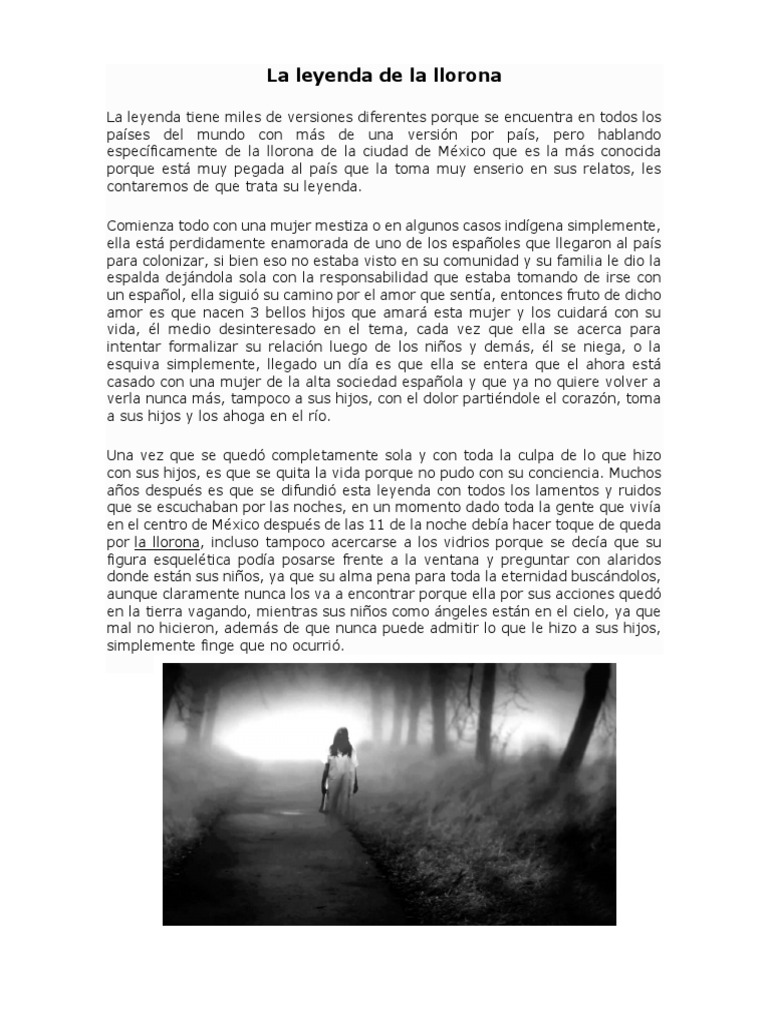 La Leyenda de La Llorona | PDF
