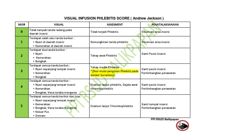 Visual Infusion Phlebitis Score | PDF