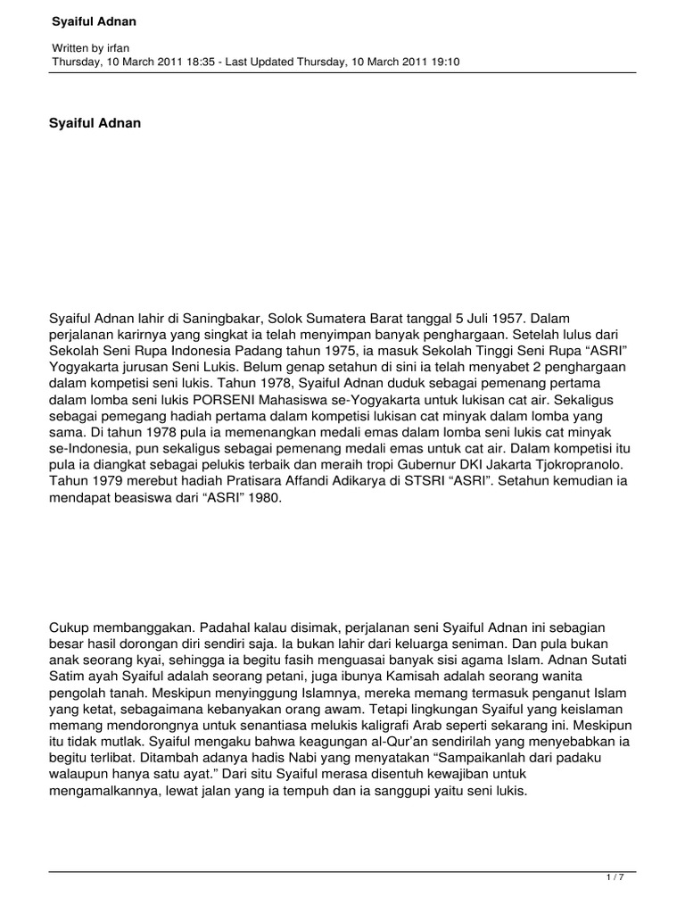 Syaiful Adnan PDF | PDF