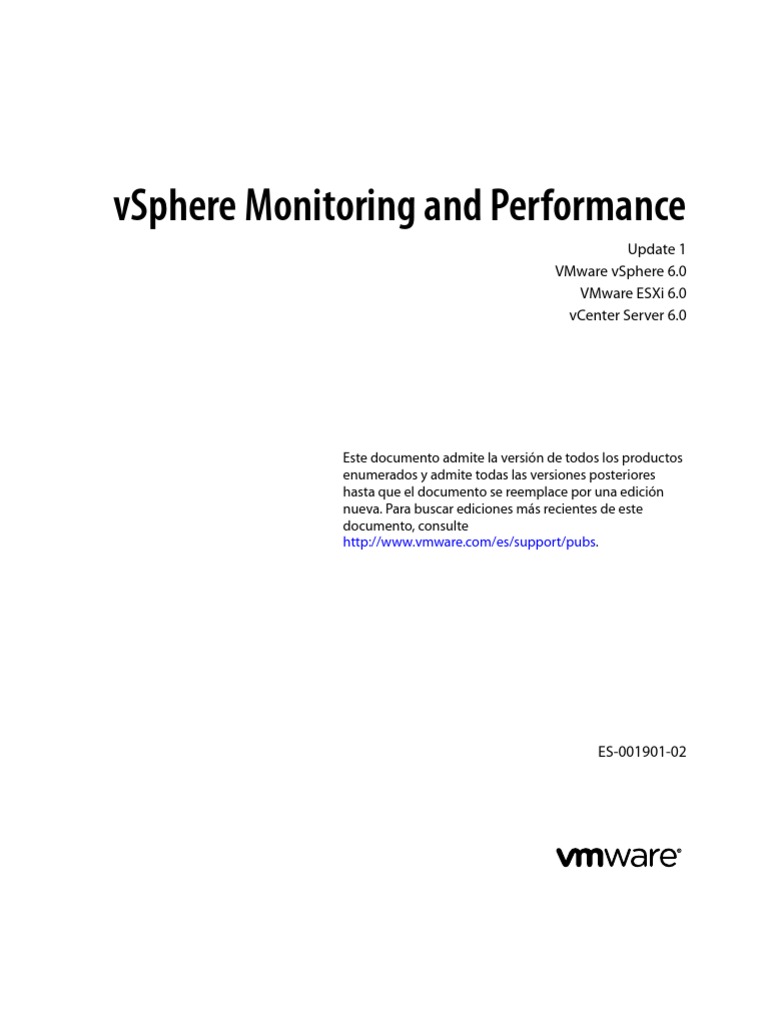 Vsphere Esxi Vcenter Server 601 Monitoring Performance Guide | PDF | Grupo de computadoras ...
