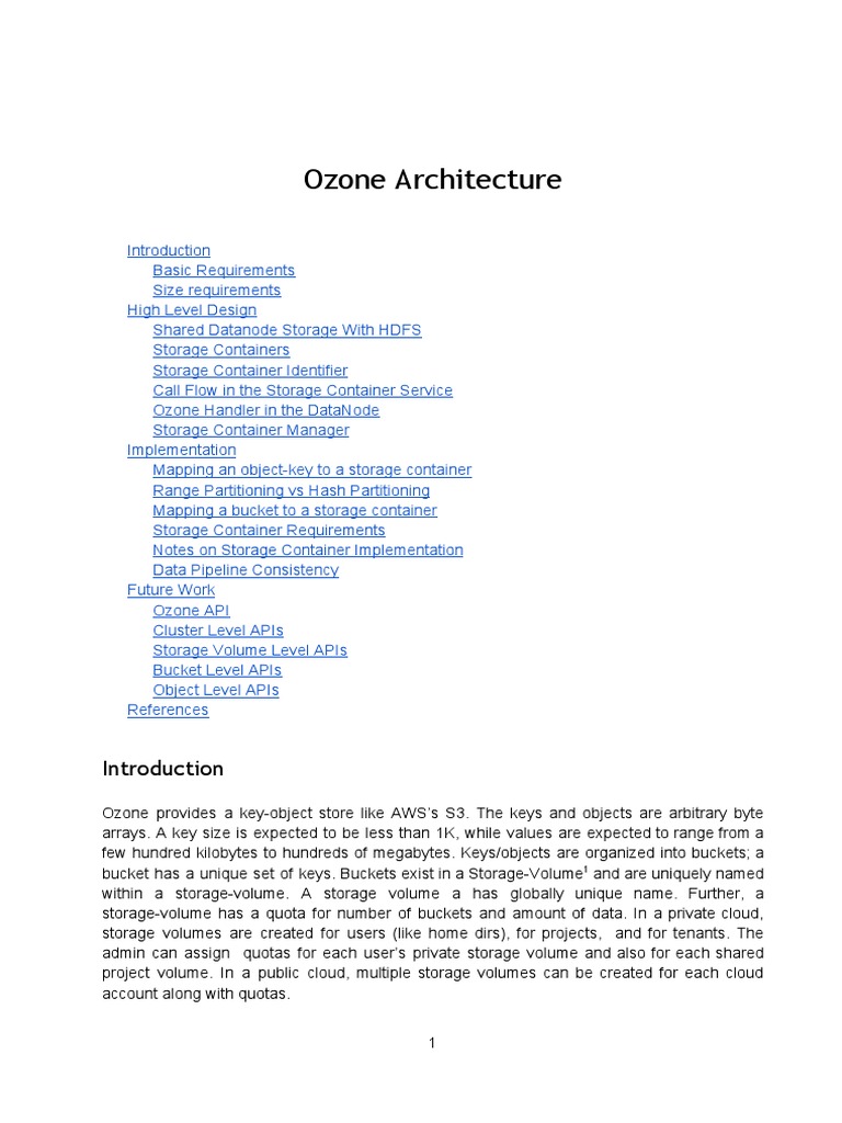 Ozone Architecture v1 | PDF | Apache Hadoop | Database Index