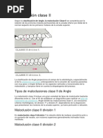 Clasificación Angle | PDF | Ortodoncia | Odontología