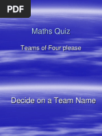 Maths Quiz Competition | PDF | Area | Triangle
