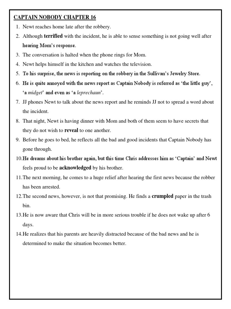 Captain Nobody Chapter 16 | PDF