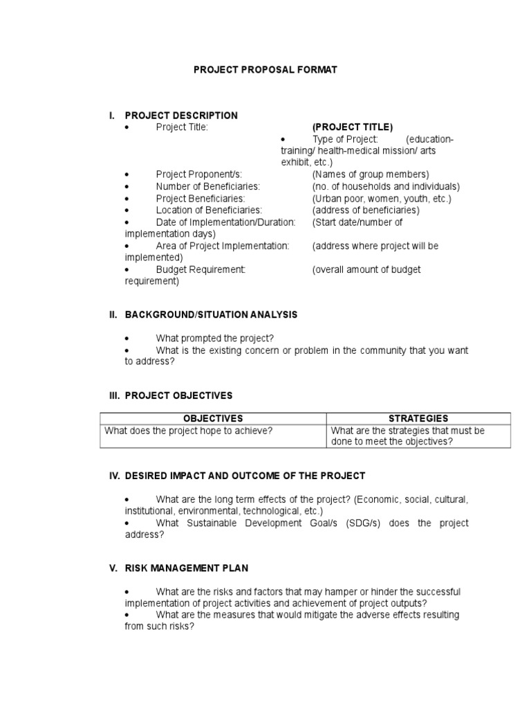 SIMPLIFIED Project Proposal Template | PDF