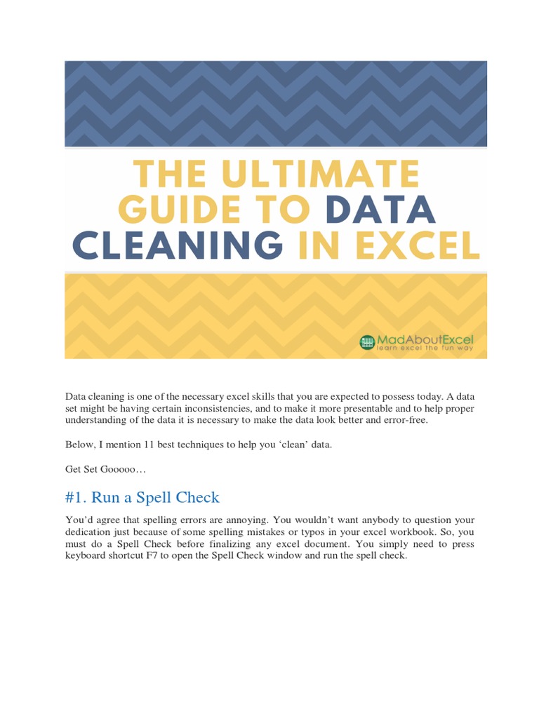 Guide To Data Cleaning in Ms Excel | PDF | Letter Case | Microsoft Excel