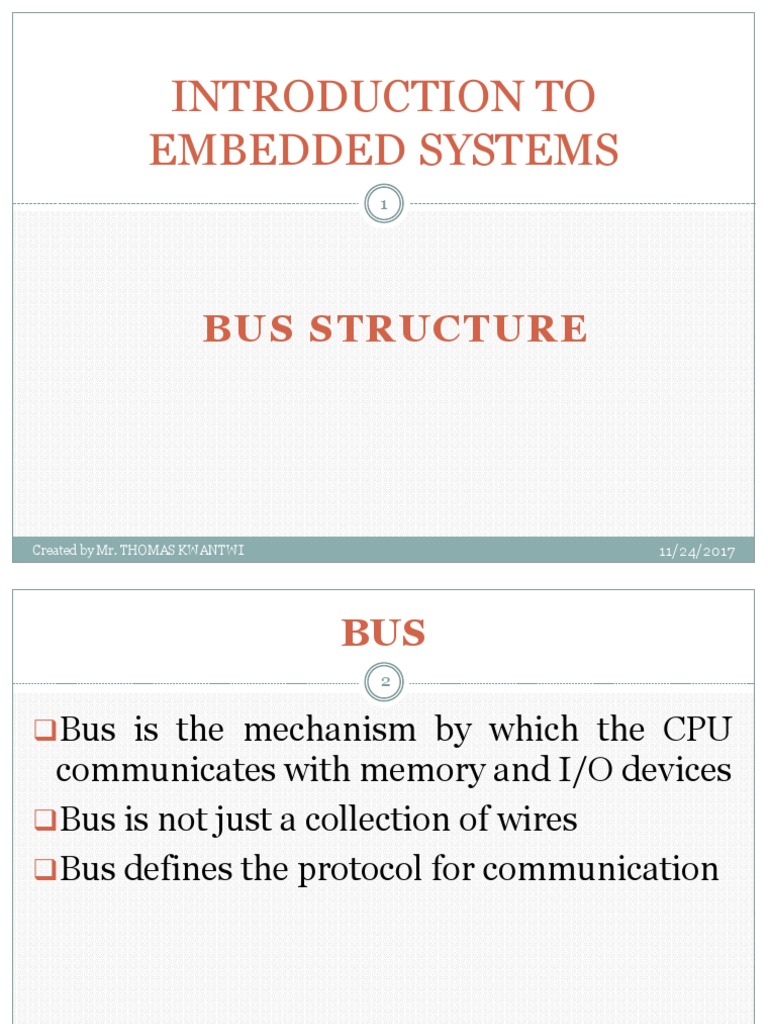 Introduction To Embedded Systems: Bus Structure | PDF | Central ...