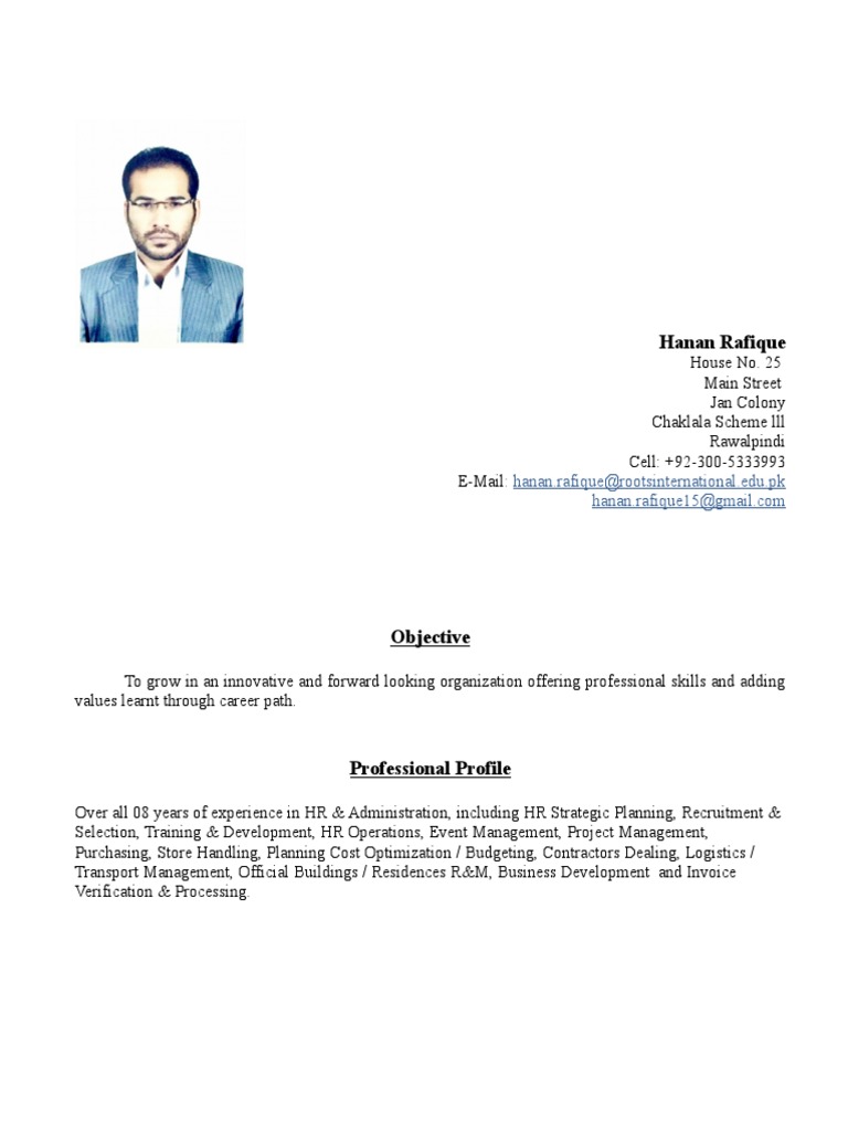 Hanan Resume | PDF | Employment | Human Resource Management