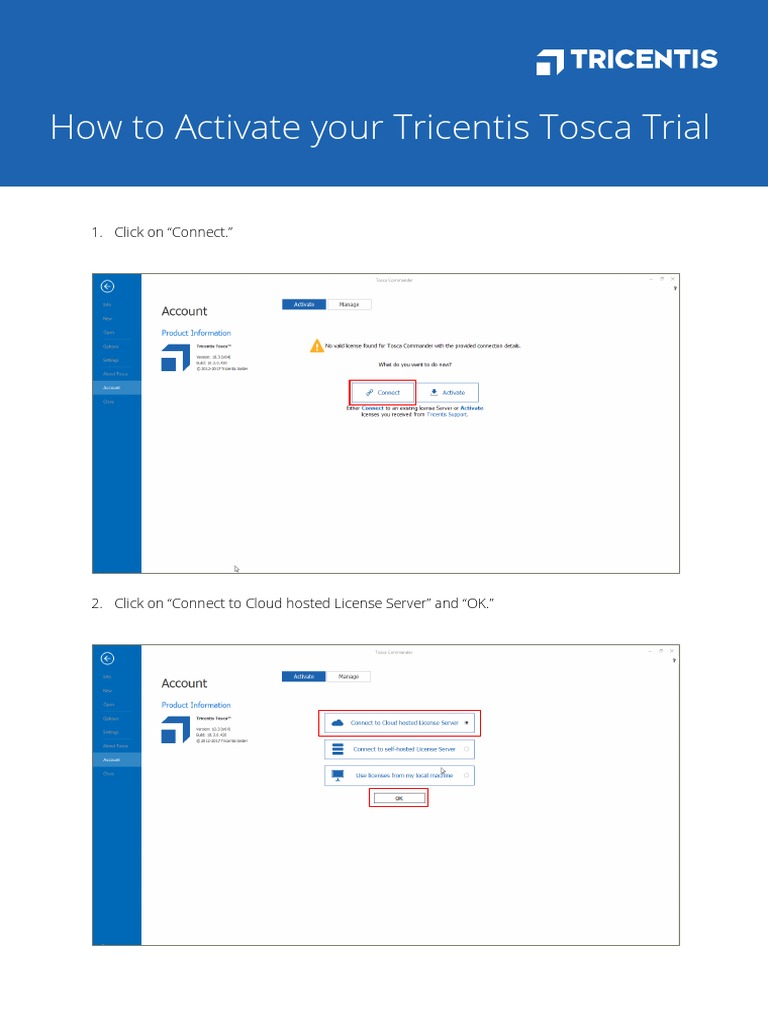 How To Activate Your Tricentis Tosca Trial | PDF | Career & Growth