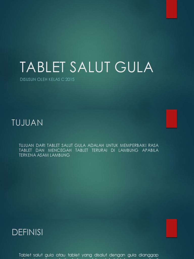 Tablet Salut Gula | PDF
