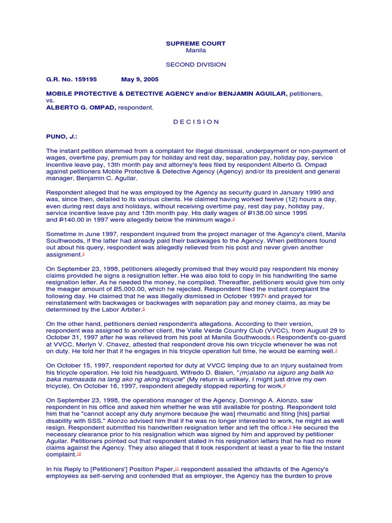 Resignation - CASES | PDF | Employment | Complaint