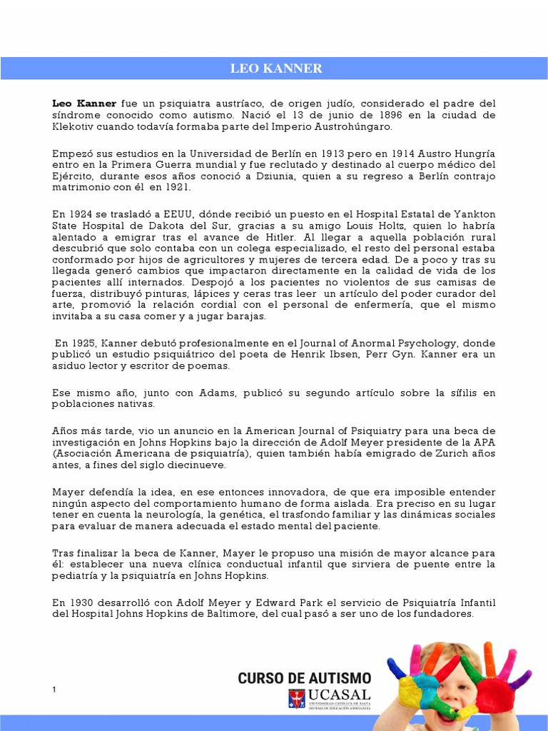 Leo Kanner 1943 | PDF | Autismo | Sicología