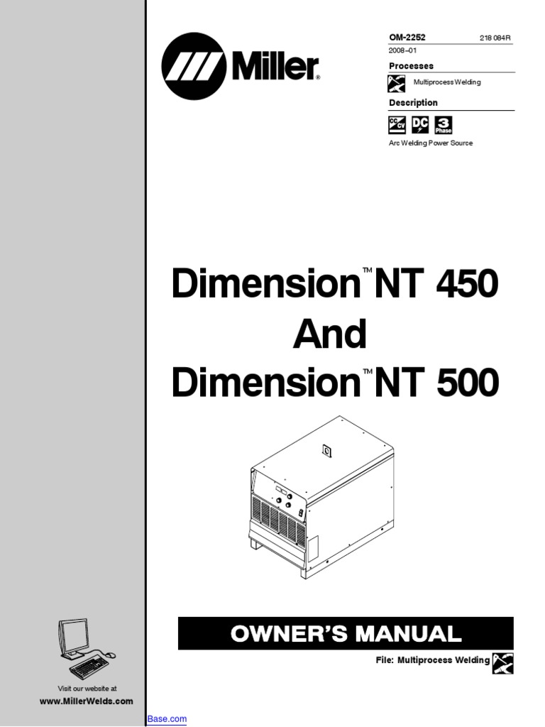 Dimension NT 450, NT 500 | PDF | Welding | Construction