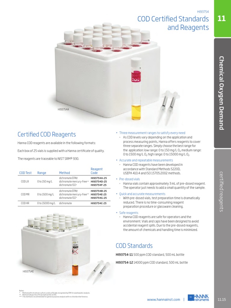 Hanna COD STD and Reagent Page0597 | Download Free PDF | Environmental Science | Materials