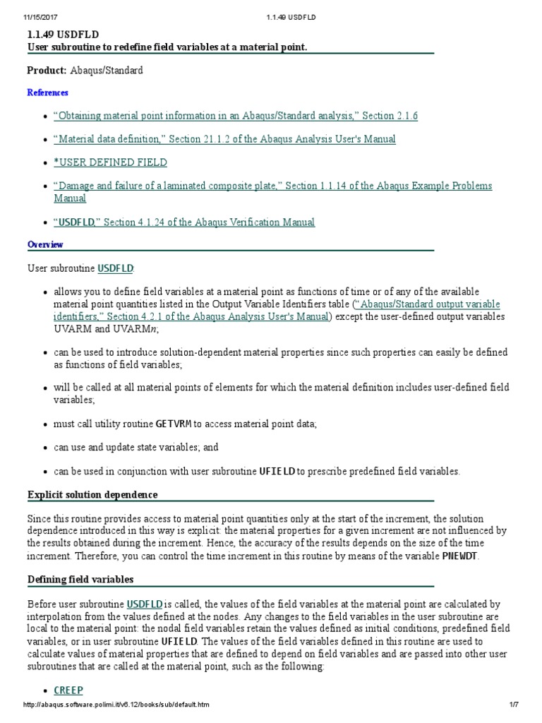 Abaqus User Subroutines Reference Manual 6 Pdf Subroutine Euclidean Vector 1622