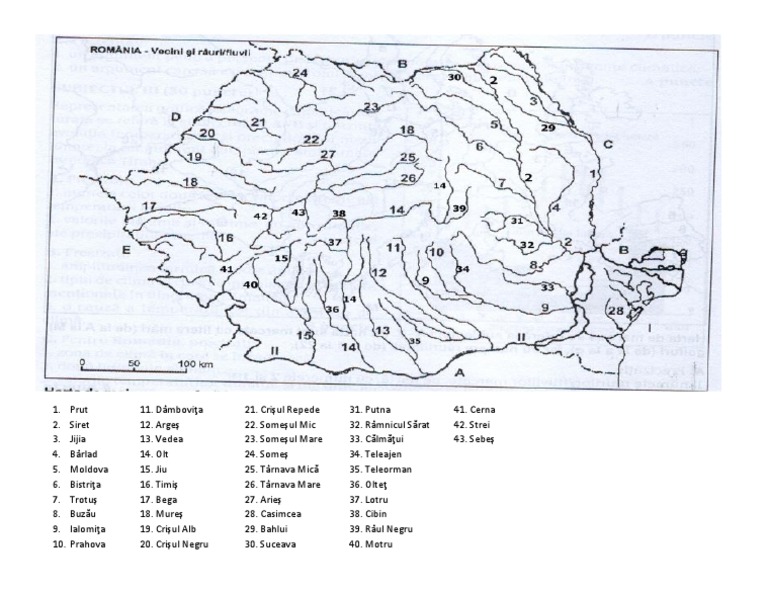 Harta Romaniei Rauri