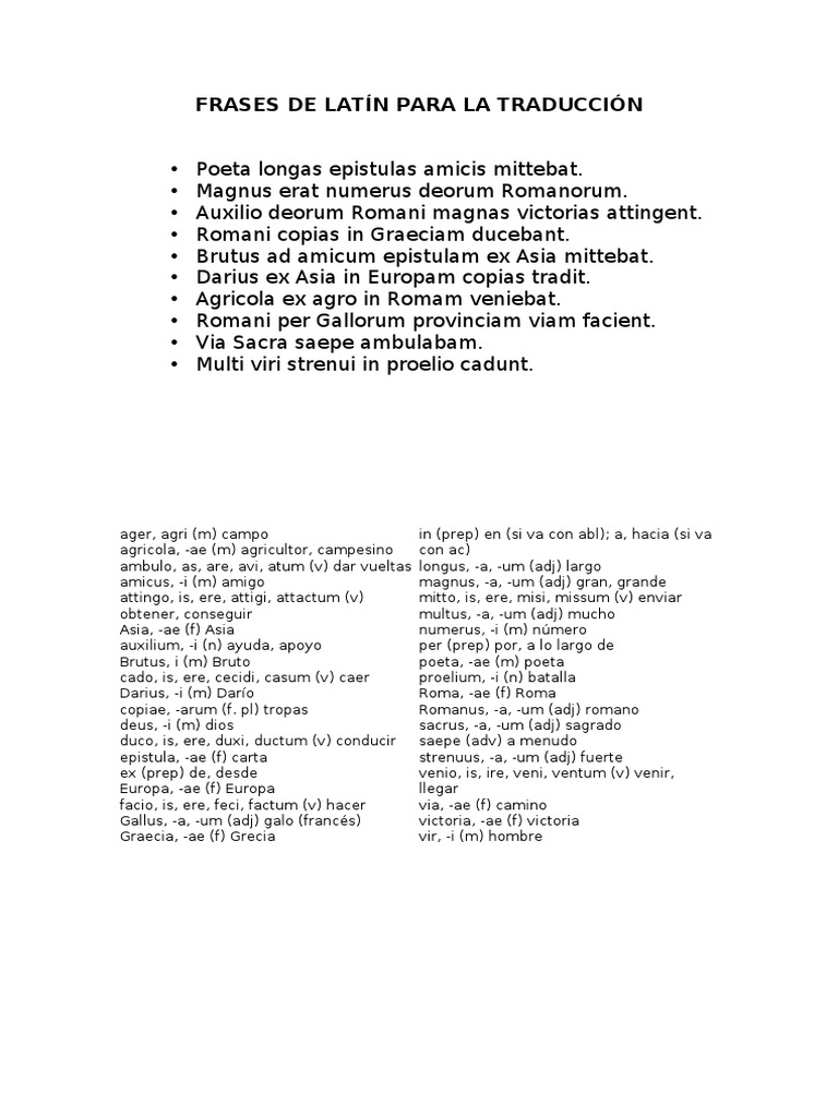 Frases Latín | PDF
