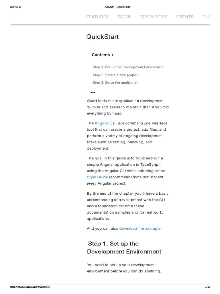Angular - QuickStart | PDF | Command Line Interface | Cascading Style ...