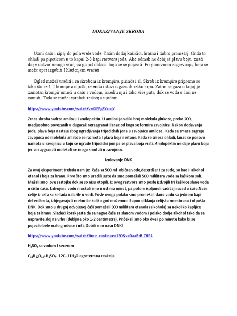 Dokazivanje Skroba | PDF