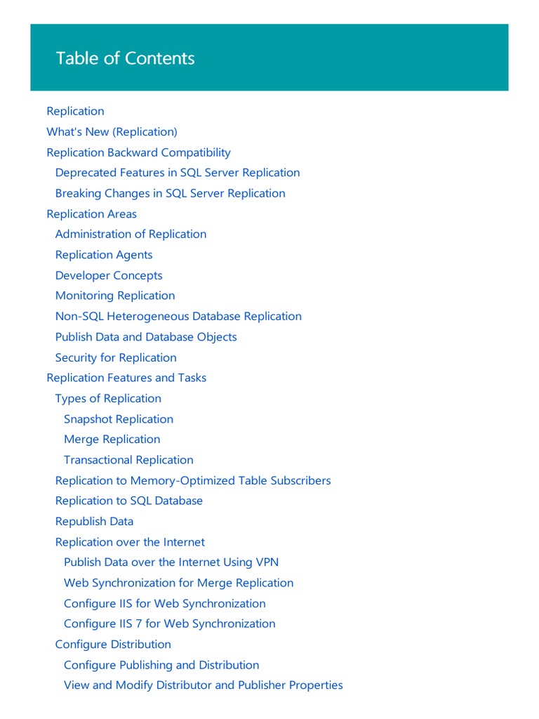 Replication | PDF | Replication (Computing) | Microsoft Sql Server