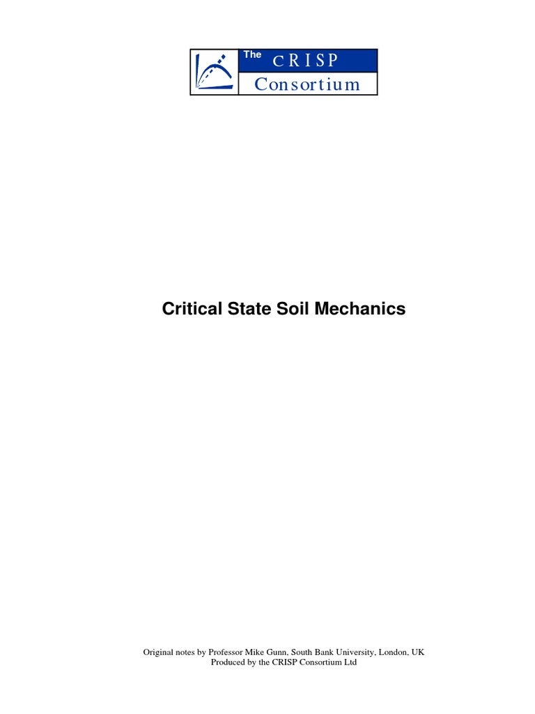 Consortium: Critical State Soil Mechanics | PDF | Mechanics | Continuum ...
