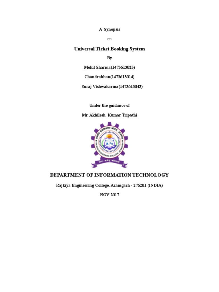 Universal Ticket Booking System Overview | PDF | Use Case | Unified ...