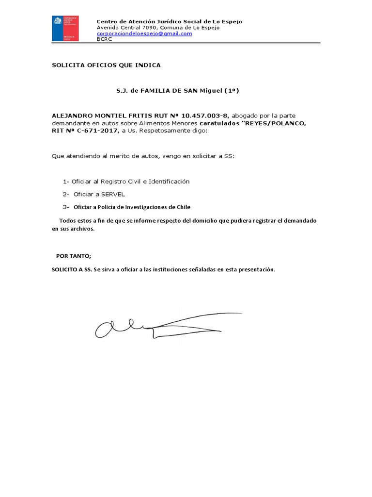 Solicita Oficios | PDF