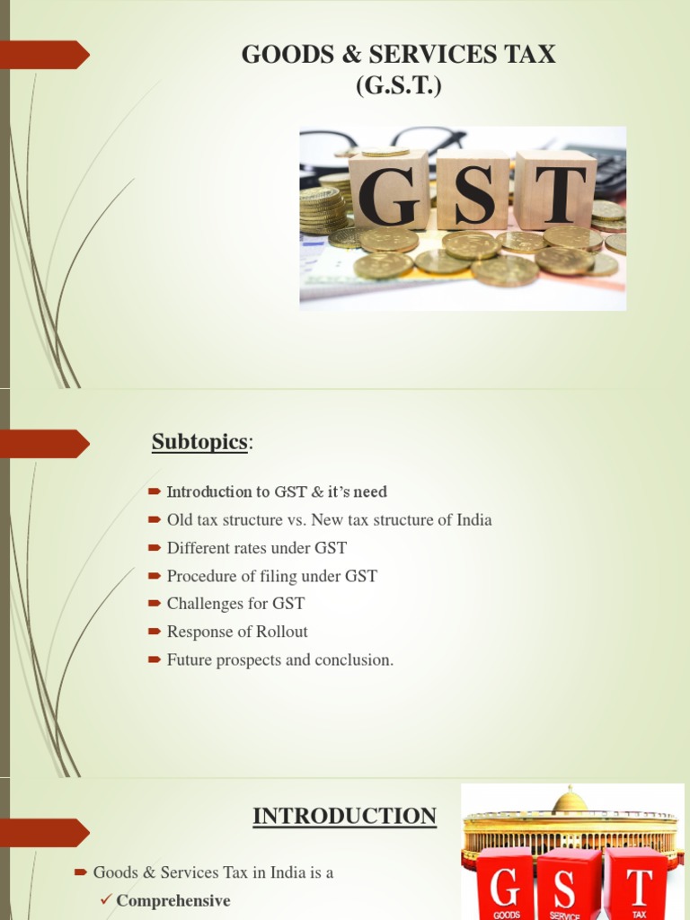 GST ppt | Value Added Tax | Taxes