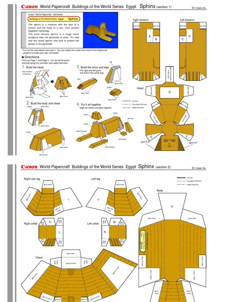 World Papercraft Buildings of The World Series Egypt: (Section 1) | PDF ...