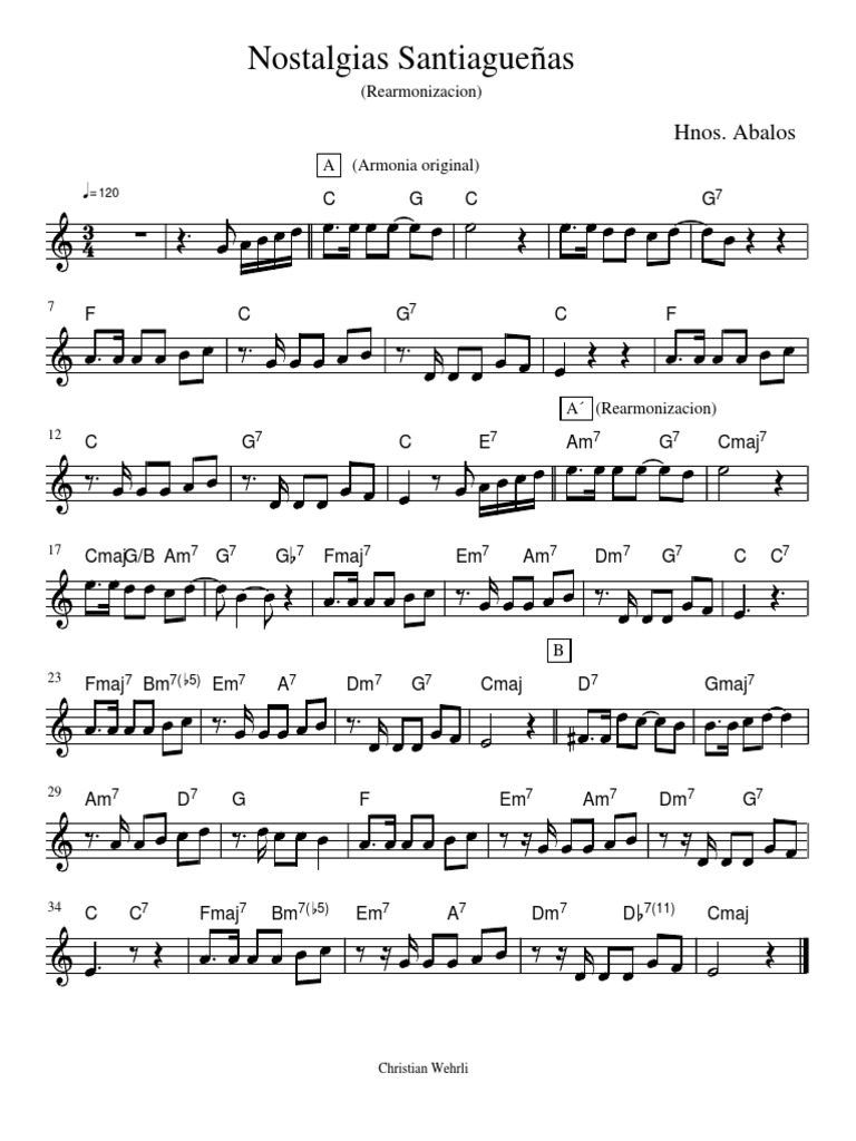 Nostalgias Santiagueñas (Rearmonizacion) | PDF