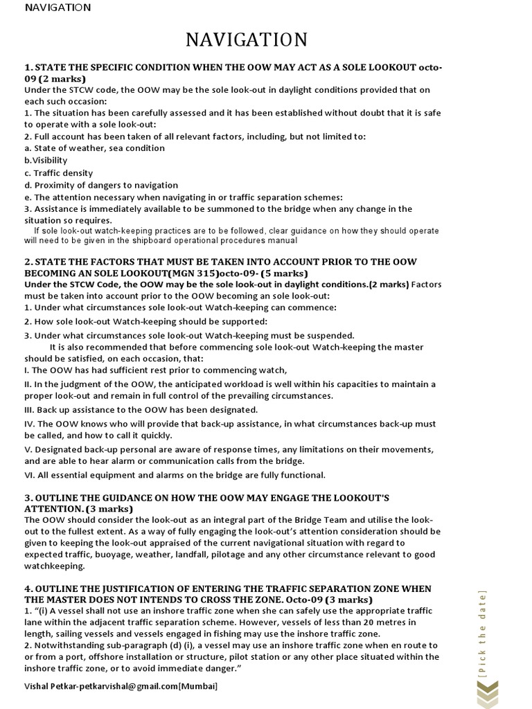 23 SQA NAV Gangaram Theory-1 | PDF | Tide | Navigation