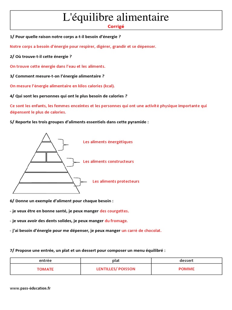 Classer Les Aliments Exercices Ce2 Cm1 Cm2 CM1 SCIENCES Et TECHNOLOGIE