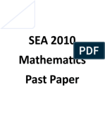 SEA Practice Test 2 Mathematics | PDF | Numbers | Elementary Mathematics