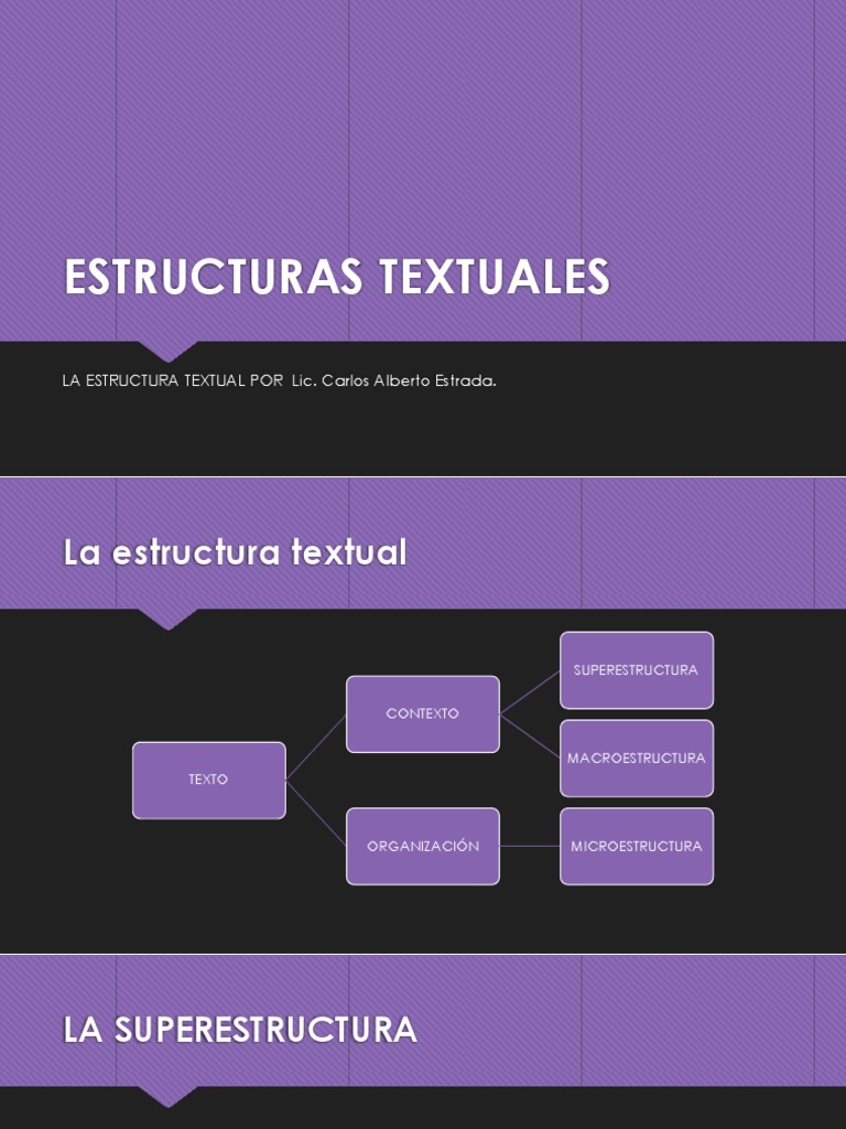 Estructuras Textuales y su Organización | PDF | Oración (Lingüística ...