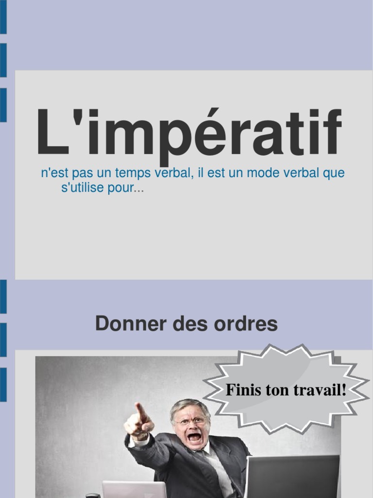 L'Impératif : Conjugaison et Usage | PDF | Verbe | Philologie
