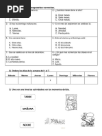 Prueba de Los Días y Meses Del Año | PDF | Salud y bienestar