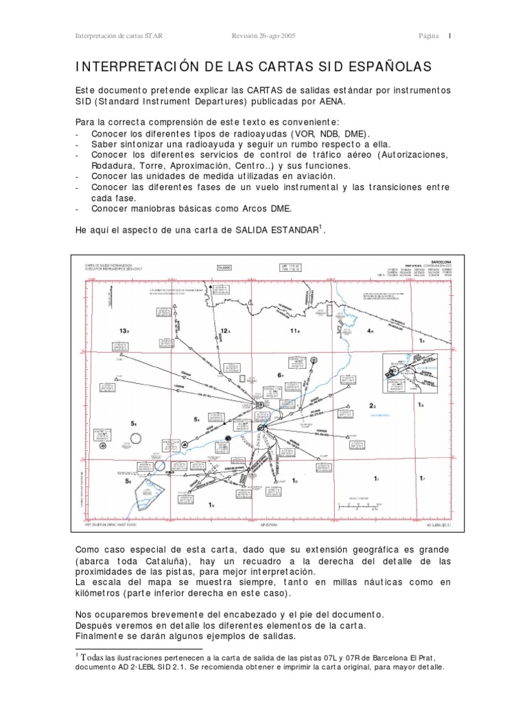 Interpretación cartas SID | Control de tráfico aéreo | Navegación