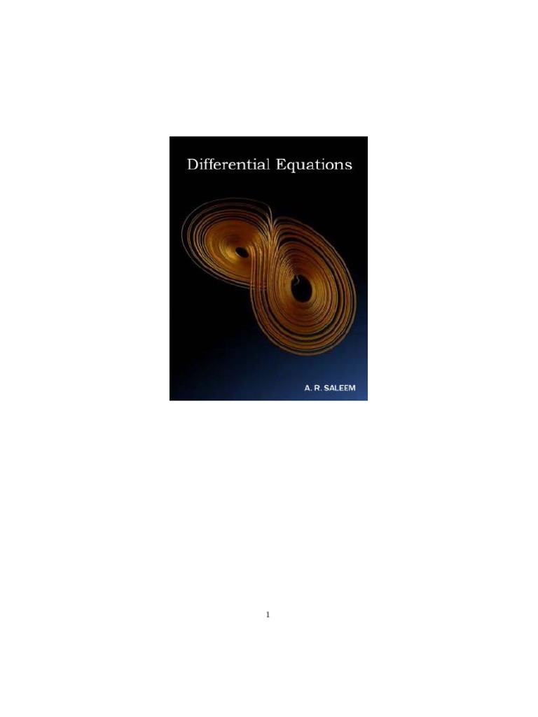 Differential Equation NoTes | PDF | Ordinary Differential Equation ...