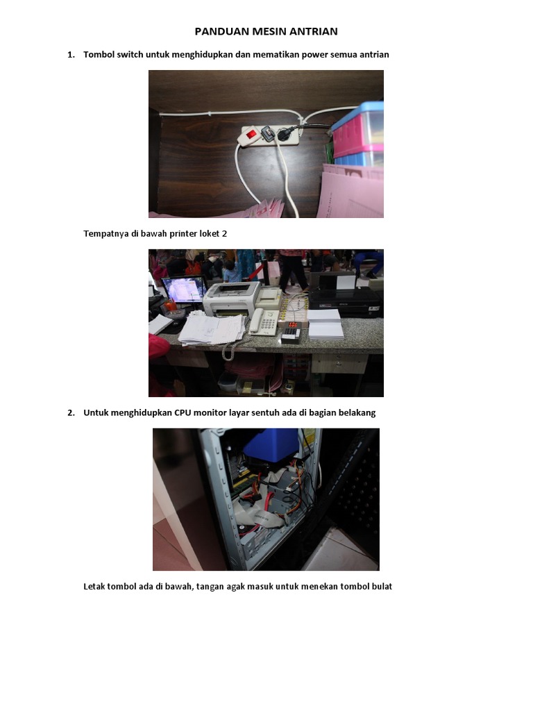 Panduan Penggunaan Mesin Antrian | PDF | Teknologi & Rekayasa