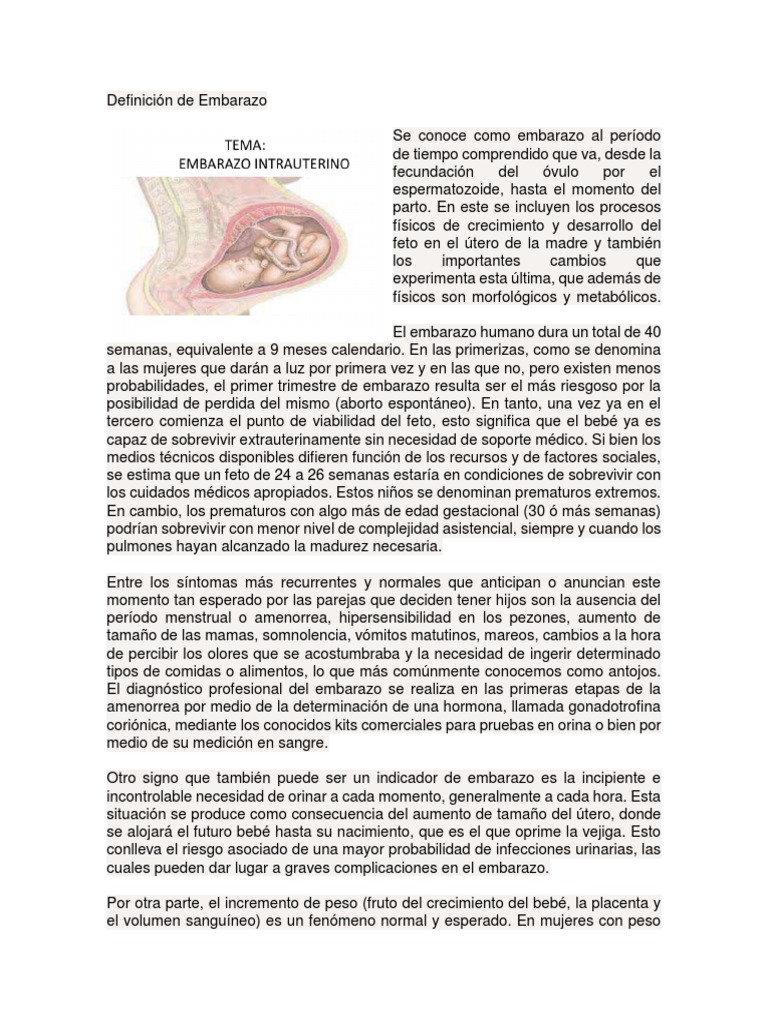 Definición de Embarazo | PDF | El embarazo | Reproducción humana