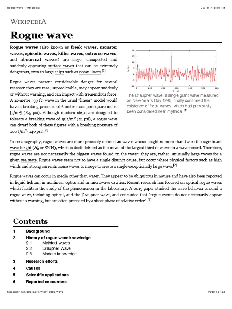 Abnormal Waves | PDF | Oceanography | Physical Phenomena