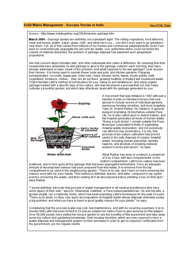 Solid Waste Management | PDF | Waste Management | Plants