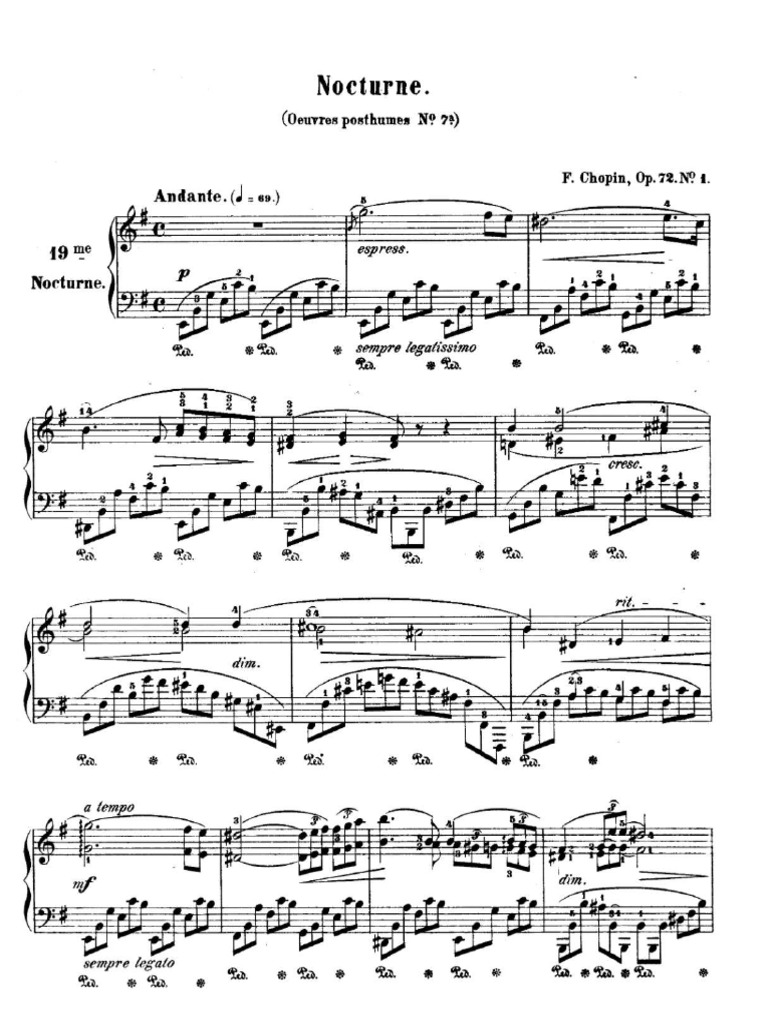 Chopin Nocturne in e Minor | PDF