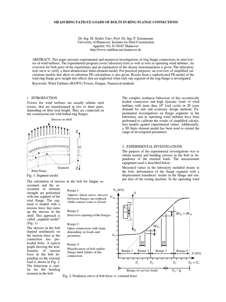 Bolt Prestress Force Fatigue PDF | PDF | Fatigue (Material) | Stress ...