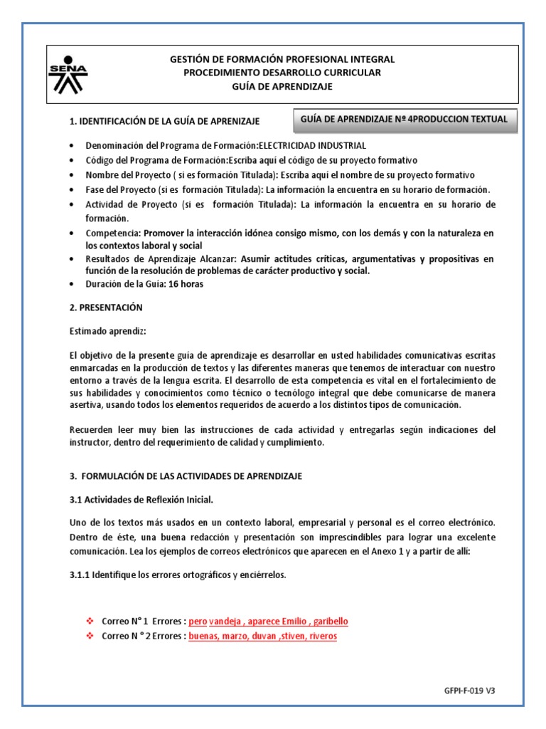 Guia de Aprendizaje 4 Producccion Textual 1 | Descargar gratis PDF ...