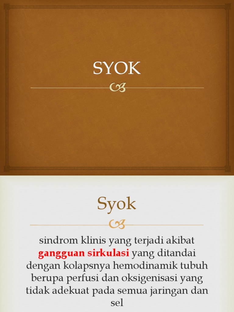 Macam Macam Jenis Syok | PDF