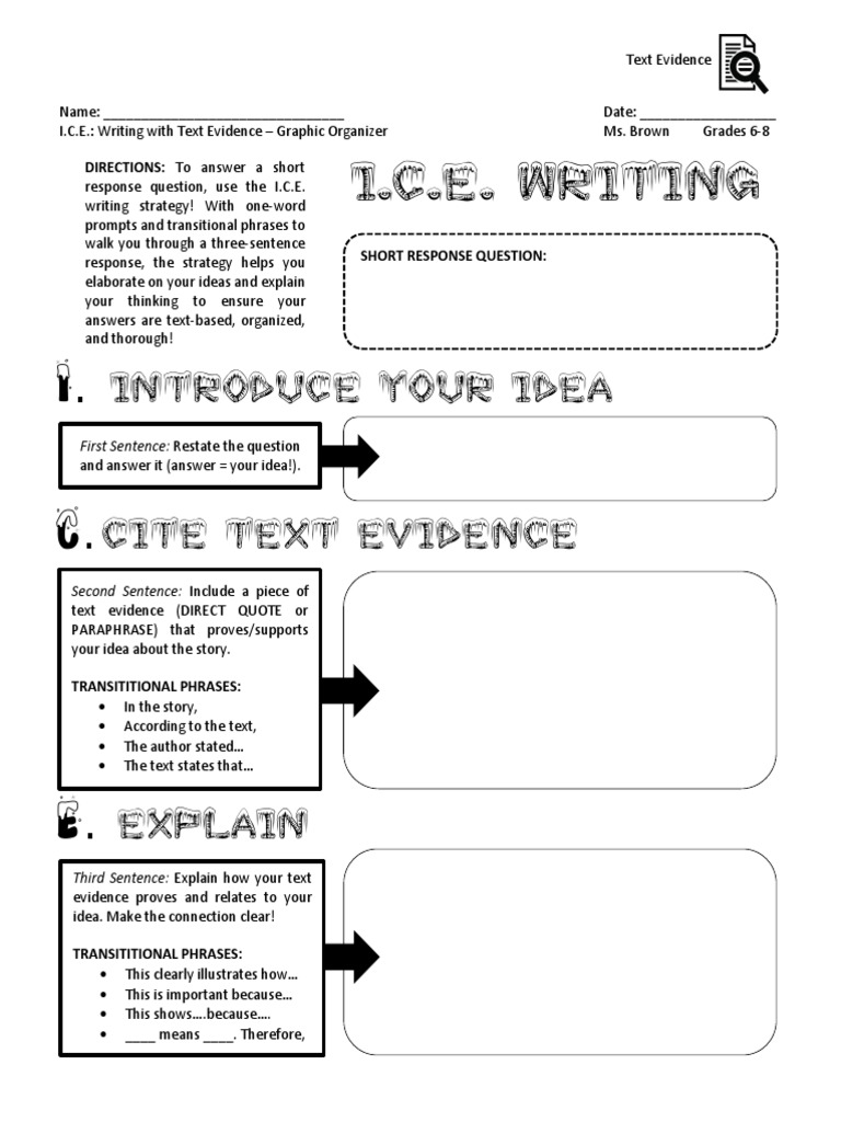 Ice Writing - Generic Graphic Organzier PDF | PDF